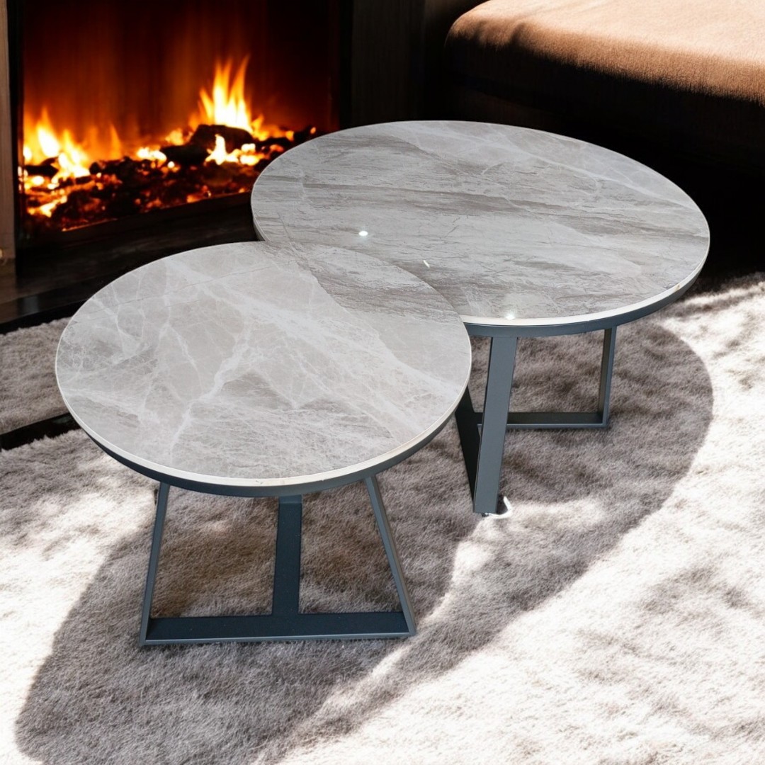 Marble Top Coffee Stools - Fairprice Furniture Kenya