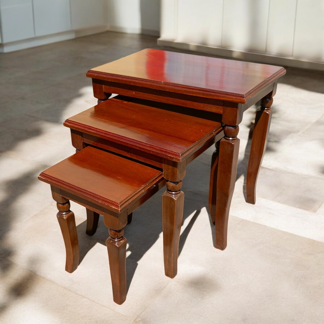 Mahogany Nest Stools - Fairprice Furniture Kenya